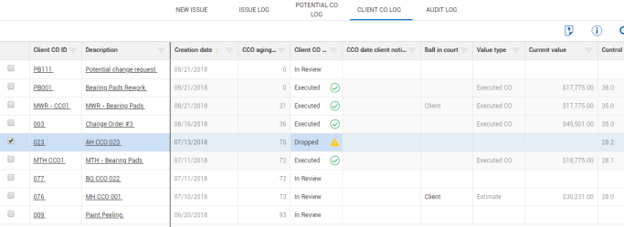 Client Change Order (CCO) Generation
