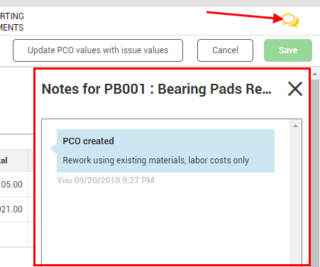 Potential Change Order (PCO)