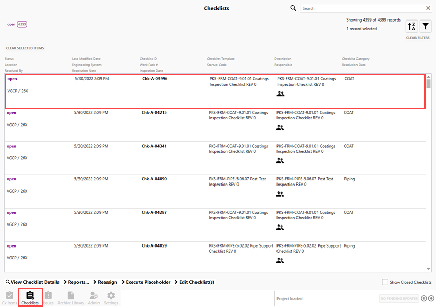 Checklist Placeholder