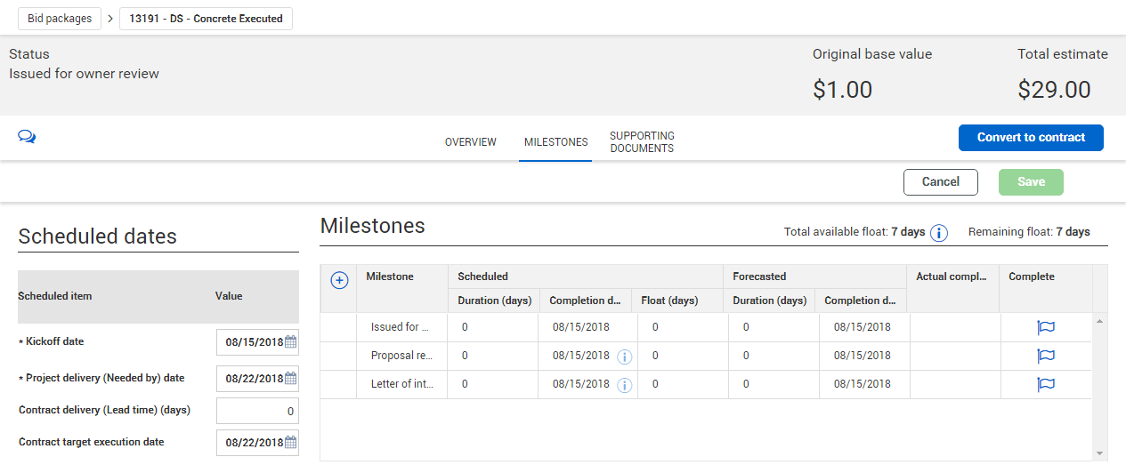 InEight Contract Overview