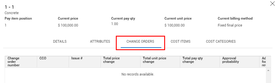 Pay Item Details