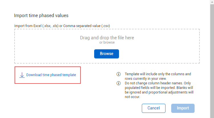 Time Phased Forecasting