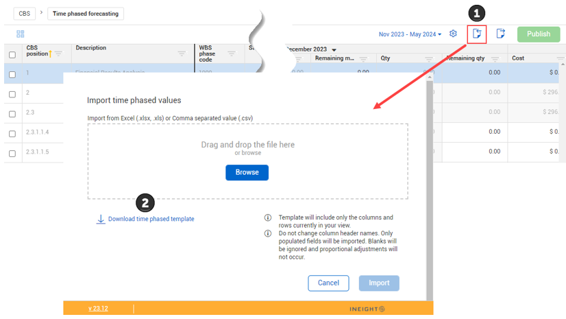 Time Phased Forecasting