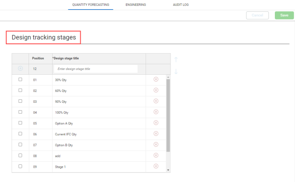 Design Tracking Stages