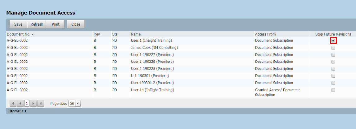 InEight Document Classic - Change Document Access