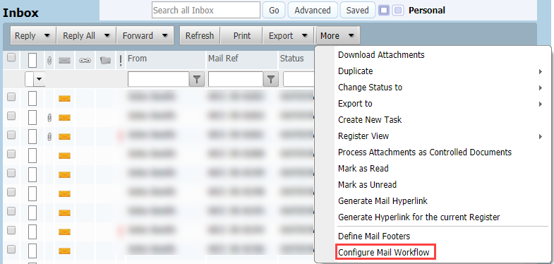 Create a New Mail Workflow