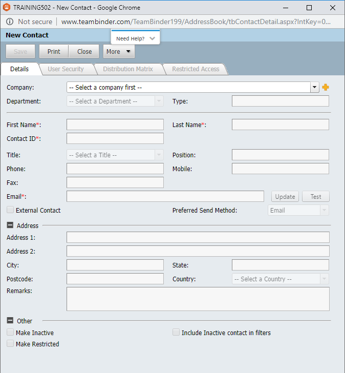 Creating External Contacts and Users