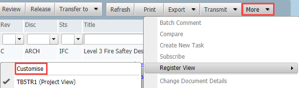 Customizing Register Views
