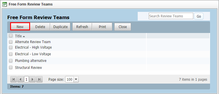 Free Form Review Teams
