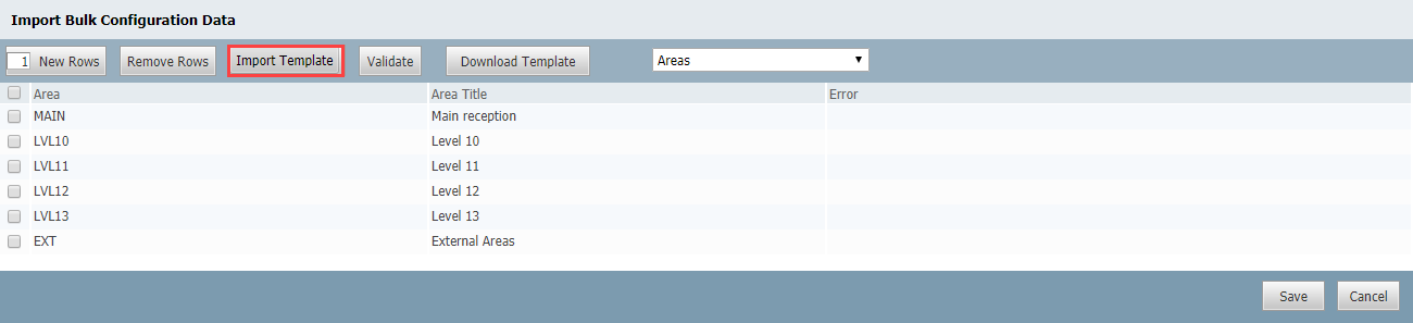 Import Configuration Tables from MS Excel