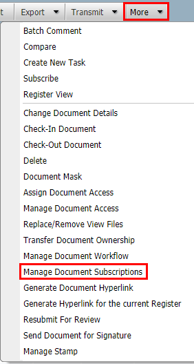 InEight Document Classic - Processing Subscription Requests