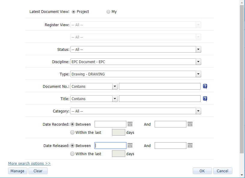 InEight Document Classic - Restricted Documents