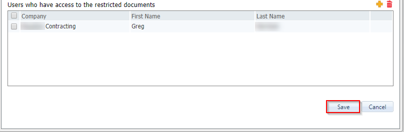 InEight Document Classic - Restricted Documents