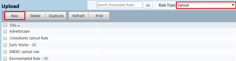 InEight Document Classic - Rules for who can upload Documents