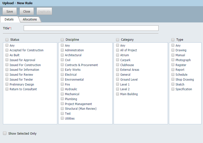 InEight Document Classic - Rules for who can upload Documents