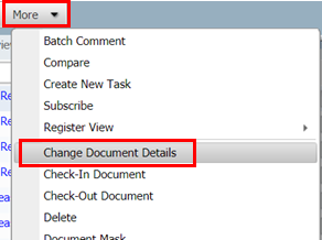 InEight Document Classic - Changing Document Details