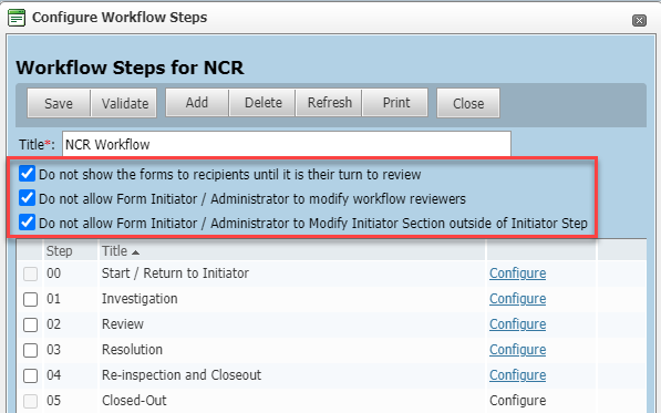 Preparing a Workflow Form