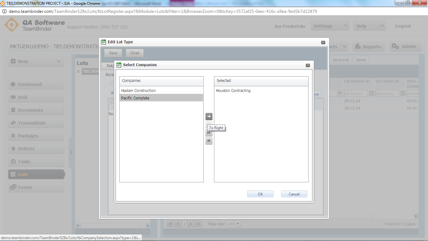 InEight Document Classic - Creating and Managing Lot Types