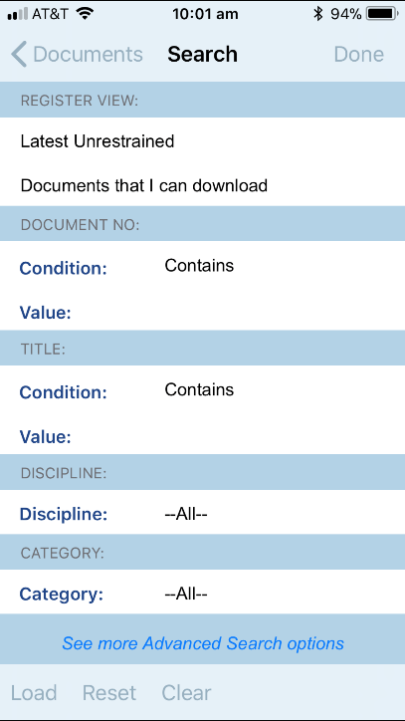 InEight Document Mobile Document Register