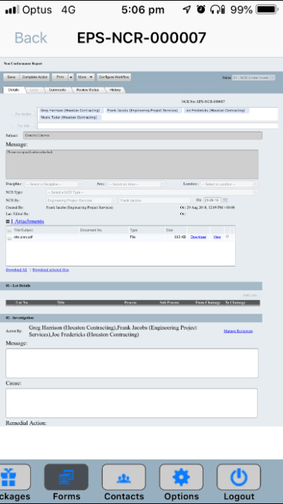 Navigating Mobile Forms