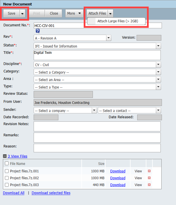 Uploading Large Files In Ineight Document Classic