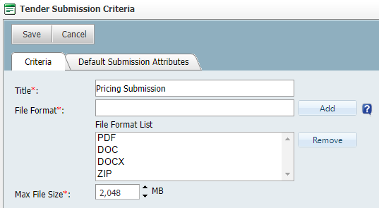 Add Submission Criteria to the Package
