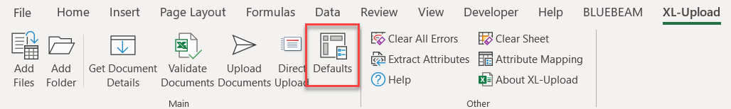 InEight Document Classic - Default Settings