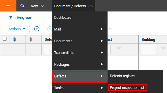 Creating an Inspection List