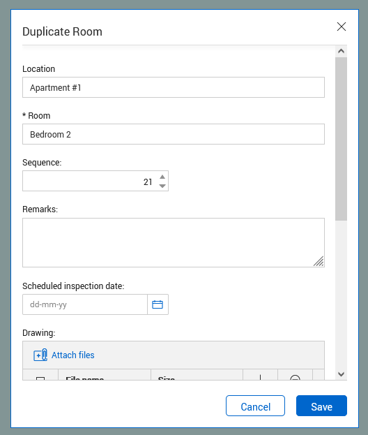 Duplicating an Inspection List item