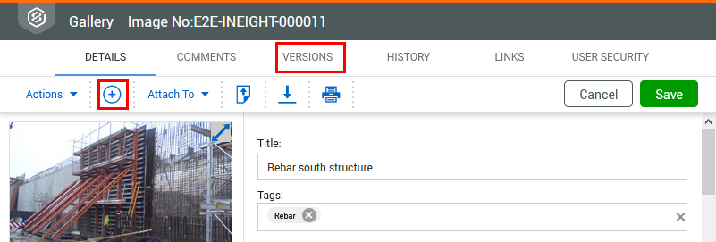Project Gallery Versioning
