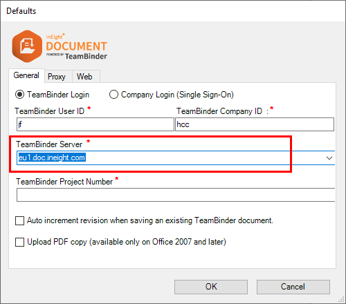 Connecting to InEight Document from Word
