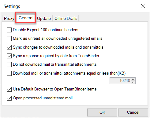 InEight Document - General Settings
