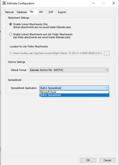 Built-In Spreadsheet