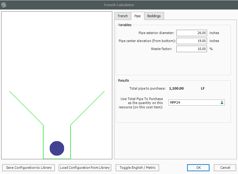 InEight Estimate on Premise - Trench Calculator