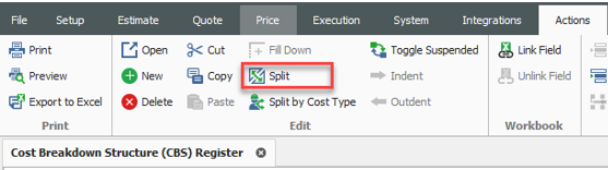 Split Cost Items