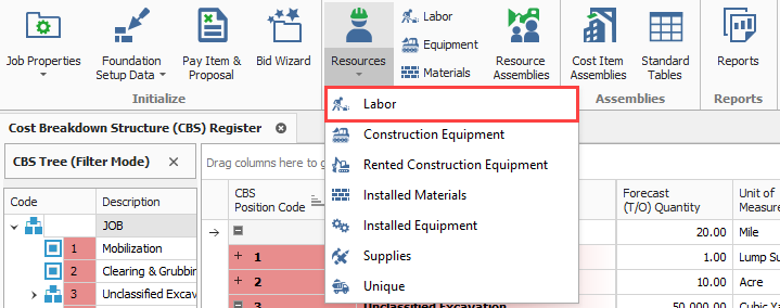 InEight Estimate on Premise - Charge and billing rates