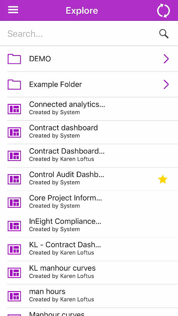 InEight Explore - Mobile Application