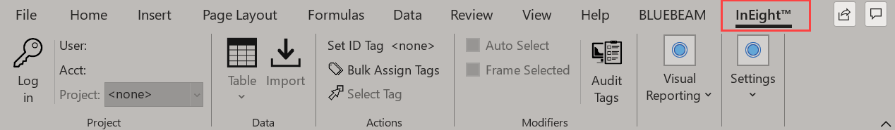 InEight Model - Import Tags from Excel
