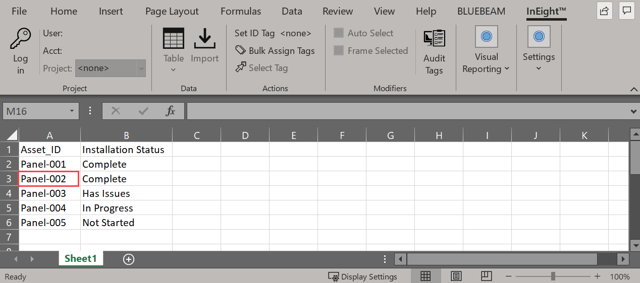 Import Tags from Excel