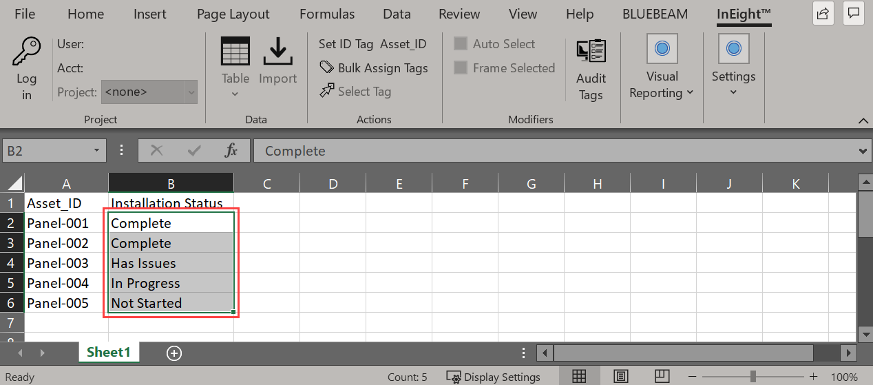 Import Tags from Excel