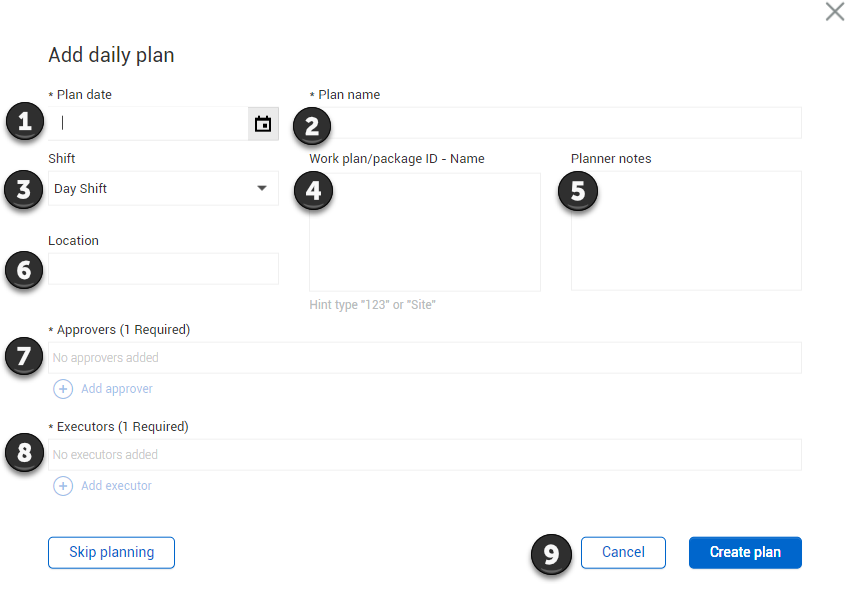 Daily Plan from Work Package (Daily Plan Wizard)
