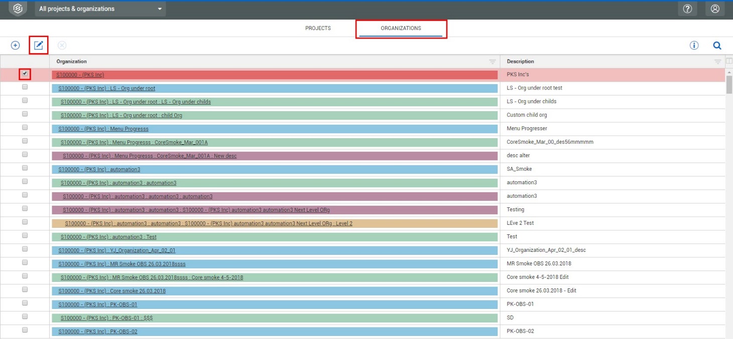 InEight Platform - Edit the Organizational Breakdown Structure (OBS)