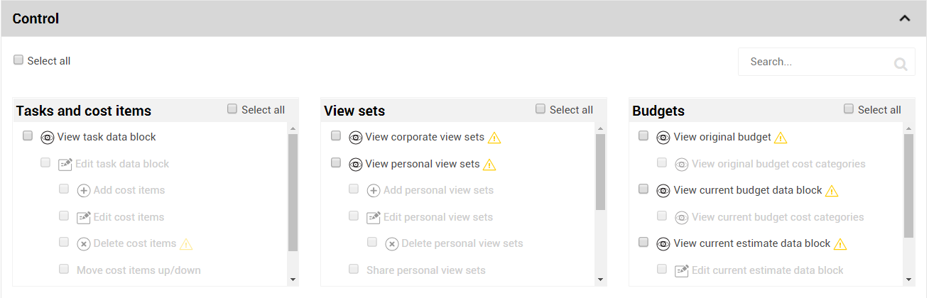 Roles and Permissions