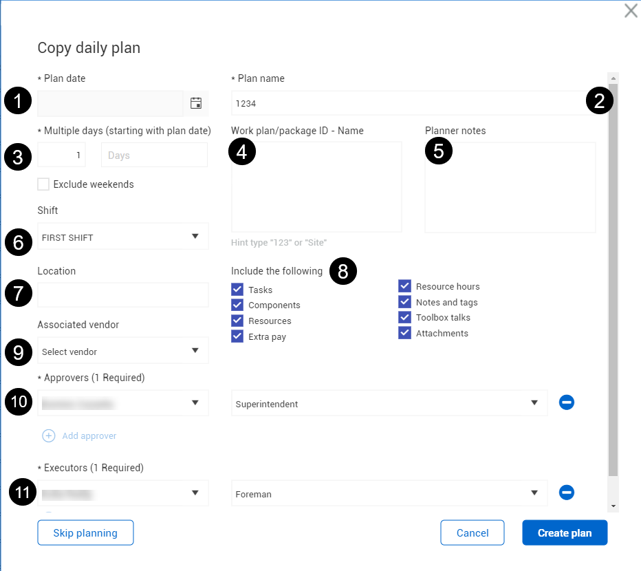 InEight Progress - Daily Plan from Copy