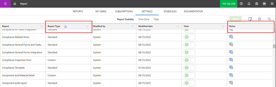 InEight Report Release Notes