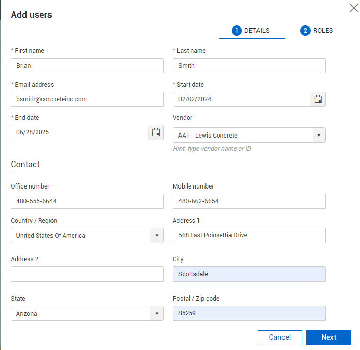 User Setup and Roles