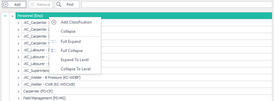 Create a new Personnel Classification