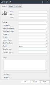 Create a new Equipment Resource