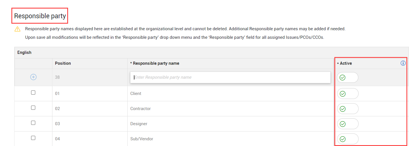 Change Project Settings