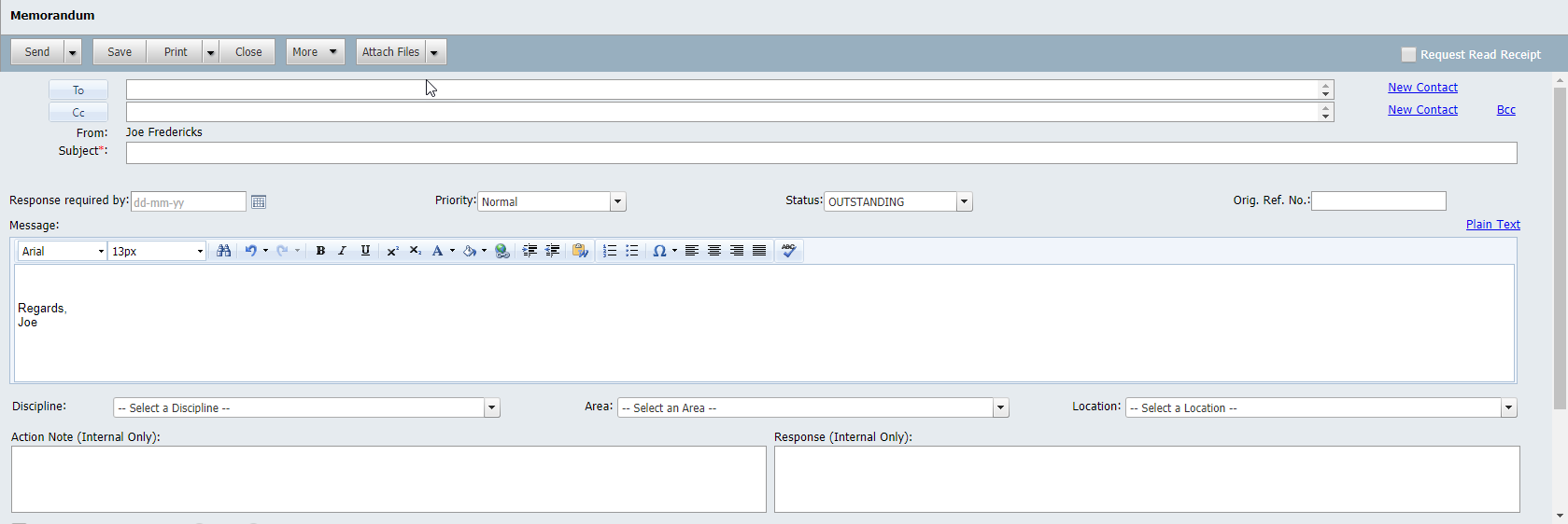 Creating and Sending Mail